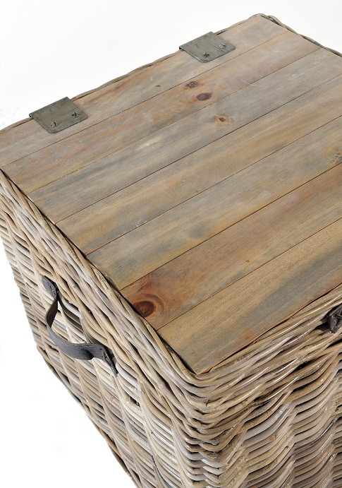 Mandalay/Rattan Storage Side table 60x60x55cm